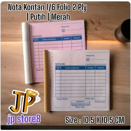 Promo Nota Kontan 1/6 Folio 1 Ply & 2 Ply | Nota Kontan Murah 1/6 Folio ...