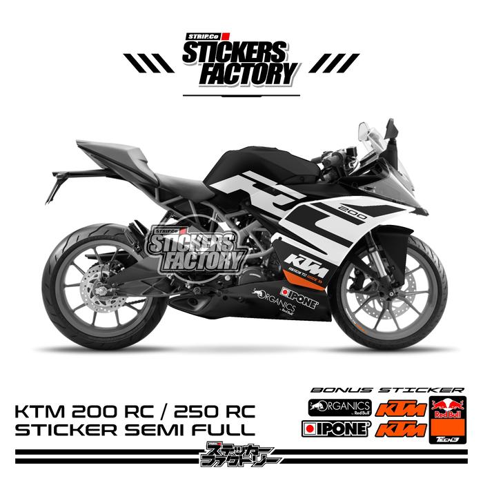 Jual DECAL STICKER STRIPING KTM 200 RC SPECIAL REQUEST IPON RC HITAM ...