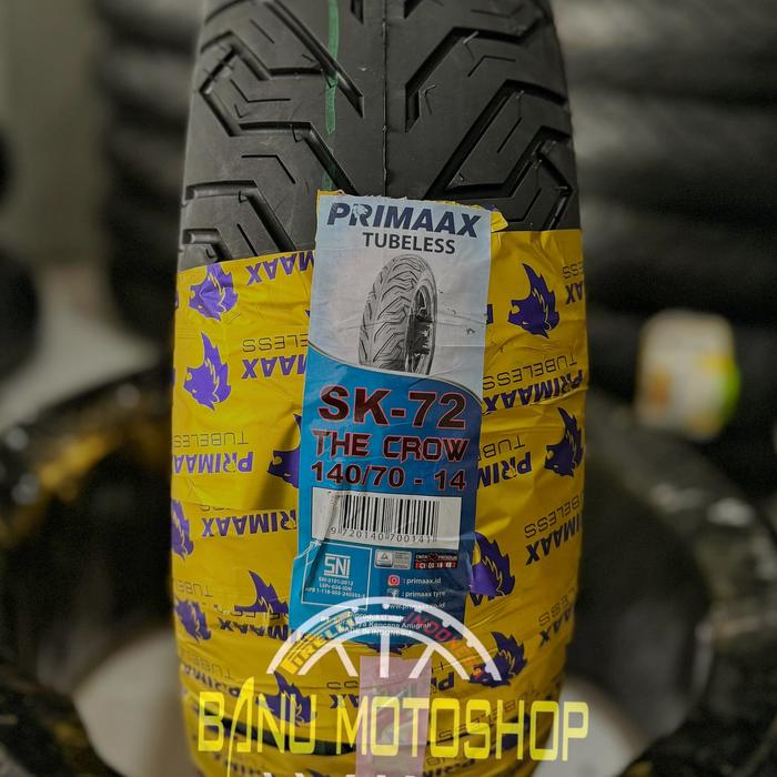 Jual Primaax SK-72 THE CROW ukuran 140/70-14 Tubelees - Kota Tangerang ...