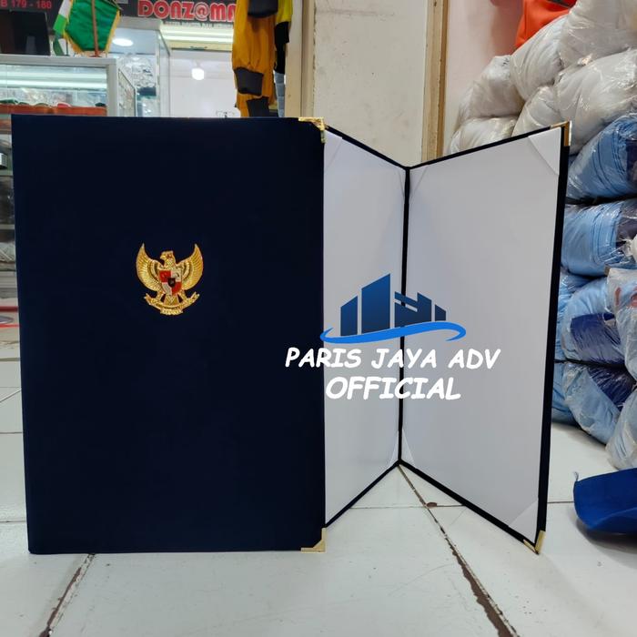 Jual Map upacara logo garuda Pancasila Kuningan coating - Navy, F4 ...