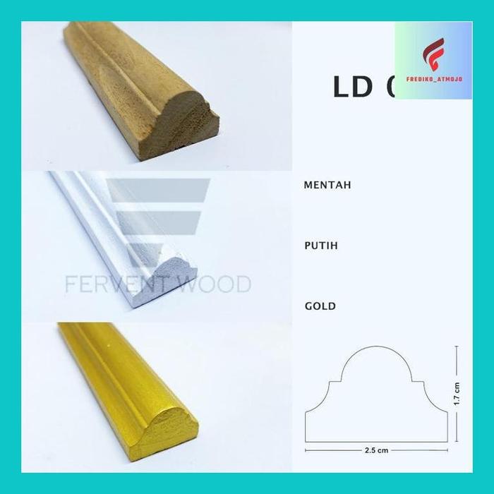 Jual FREDI* LIS KAYU WALL MOULDING MOLDING WAINSCOTING LIS DINDING PROFIL KAYU WALL PANEL ...