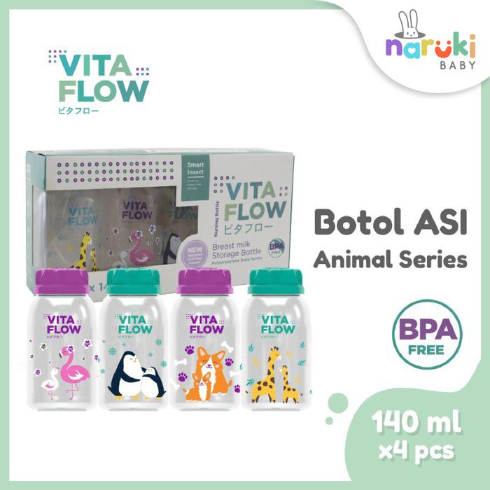 Jual Vitaflow Botol ASI 3in1 PP 140ml isi 4 pcs Botol ASI Vita Flow ...