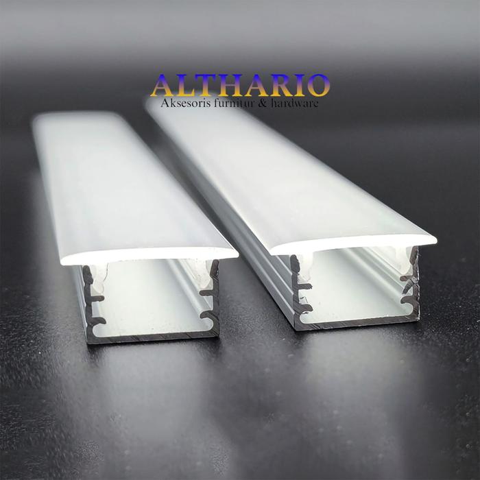 Jual housing led strip profile cover 3 meter alumunium kap rumah lampu ...