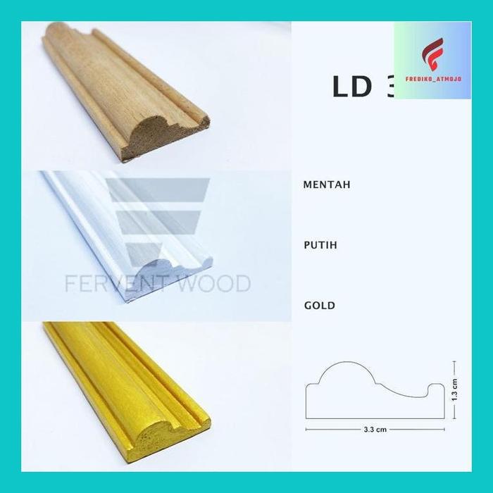 Jual FREDI* LIS KAYU WALL MOULDING MOLDING WAINSCOTING LIS DINDING PROFIL KAYU WALL PANEL ...