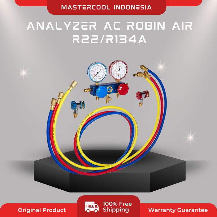 Jual Manifold / Analyzer AC Robin Air R22 / R134a Refrigerants Sparepart Original - Kota Bekasi ...