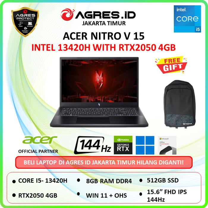 Promo LAPTOP ACER NITRO V RTX 2050 CORE I5 GEN 13 16GB 512GB 15,6 Full HD - RAM 8GB/512GB ...