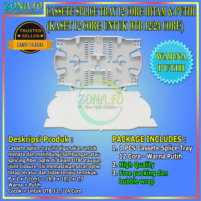 Promo Cassete 12 Core / Kaset 12 Core / Splice Tray 12 Core Fiber Optic ...