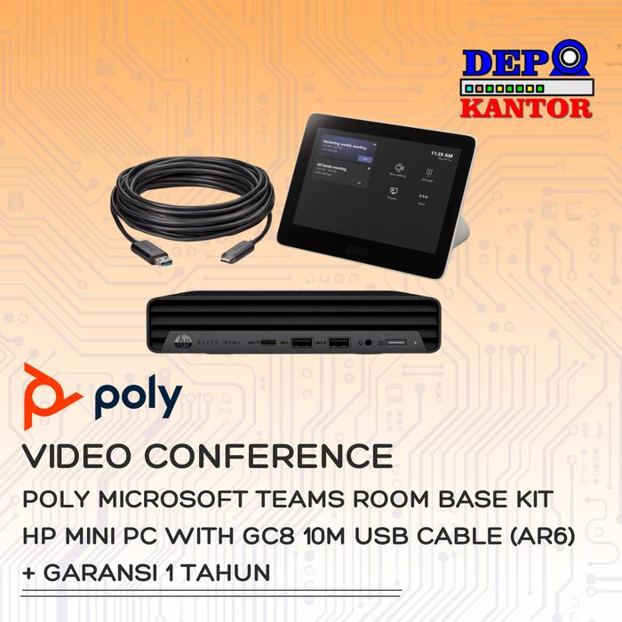 Jual Poly Microsoft Teams Room Base Kit HP Mini PC with GC8 10m USB ...