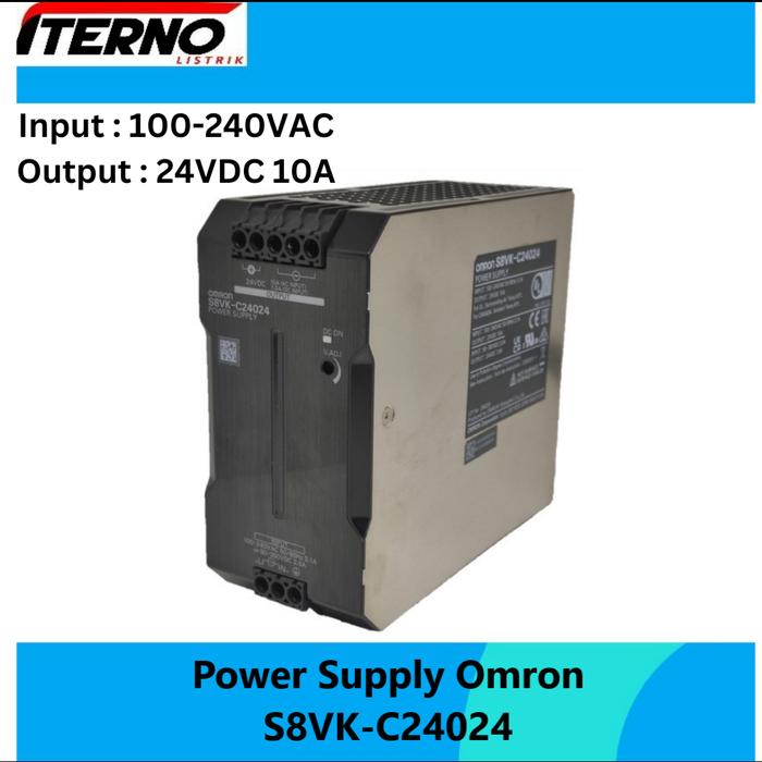 Jual Power Supply S8VK-C24024 24VDC 10A Omron S8VKC24024 Din Rail - Kota Tangerang - iterno ...