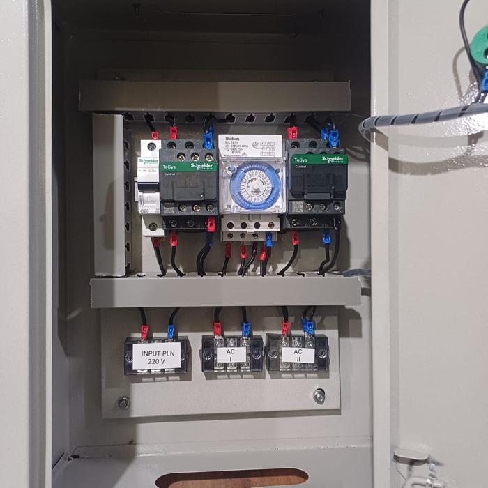 Jual Panel tImer AC Kontaktor 18A 2 Output Panel AC Komplit - Jakarta ...