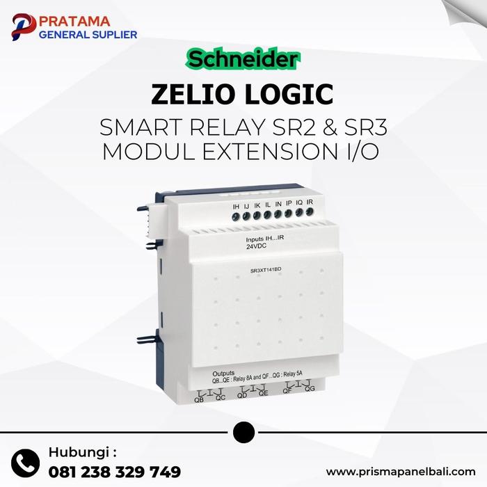 Jual Schneider Zelio Logic Smart Relay SR2 & SR3 Modul Extension I/O - SR3XT61B - Kota Denpasar ...