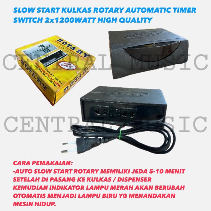 Jual SLOW START KULKAS ROTARY AUTOMATIC TIMER SWITCH 2x1200WATT HIGH ...