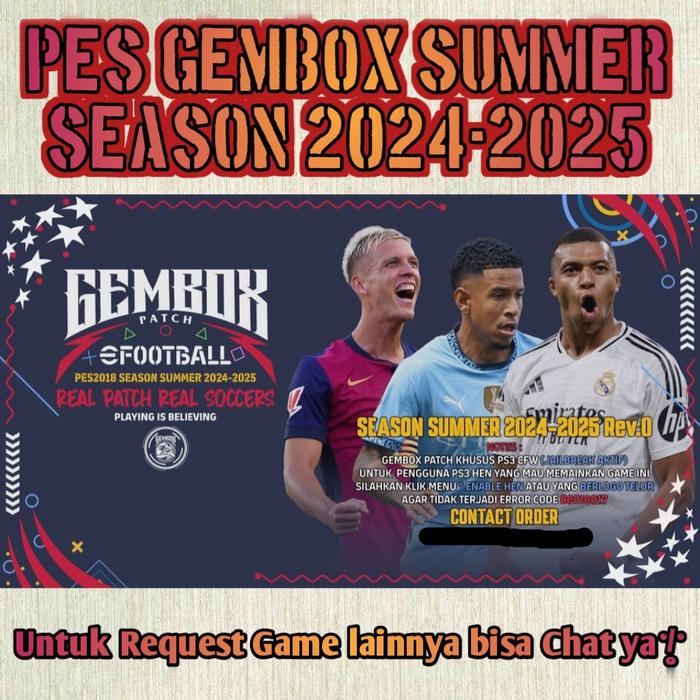 Jual BOLA PES PS3 GEMBOX-BITBOX-DOEL PATCH SUMMER 2024-2025 - Kab ...
