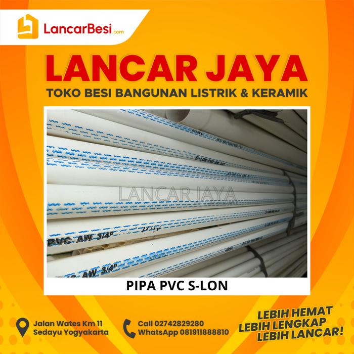 Jual PIPA AIR PCV S-LON PUTIH & ABU AW - AW 1 1/2, Abu-abu - Kab ...