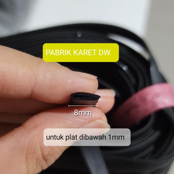 Jual KARET LIST U JEPIT PLAT TIPIS 0.5MM LEBAR 8MM LIS U 8 MM PLAT 0.5 ...