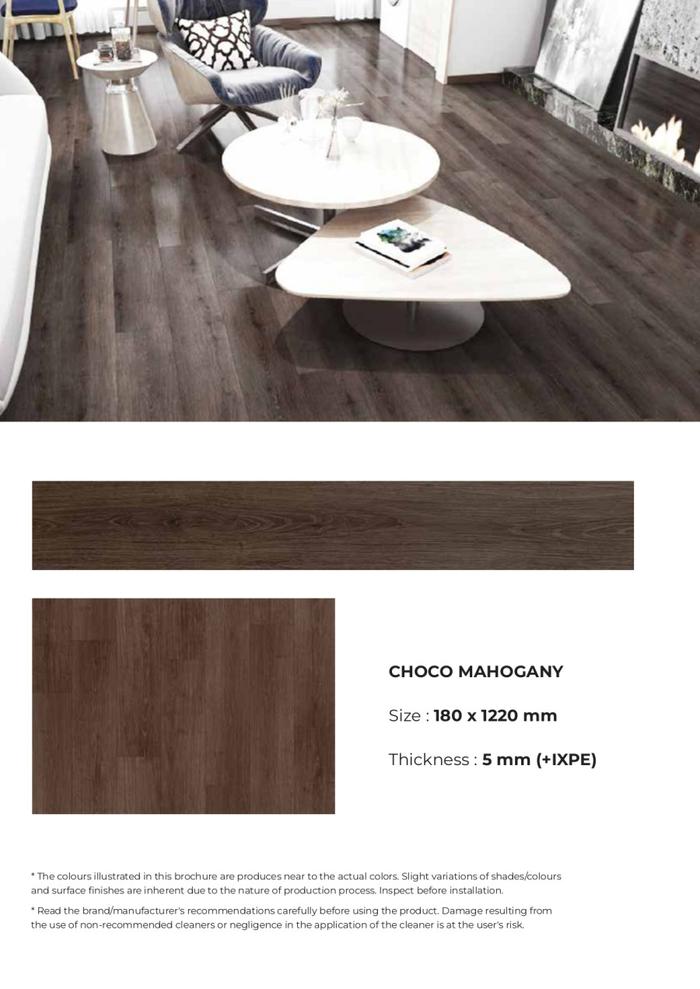 Jual Lantai SPC Roshan 5mm Premium Flooring - Choco Mahogany - Kota ...