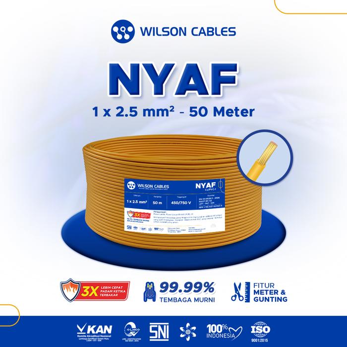 Jual NYAF 2.5 mm2 50 Meter - Kabel Tembaga Serabut Wilson Cables ...