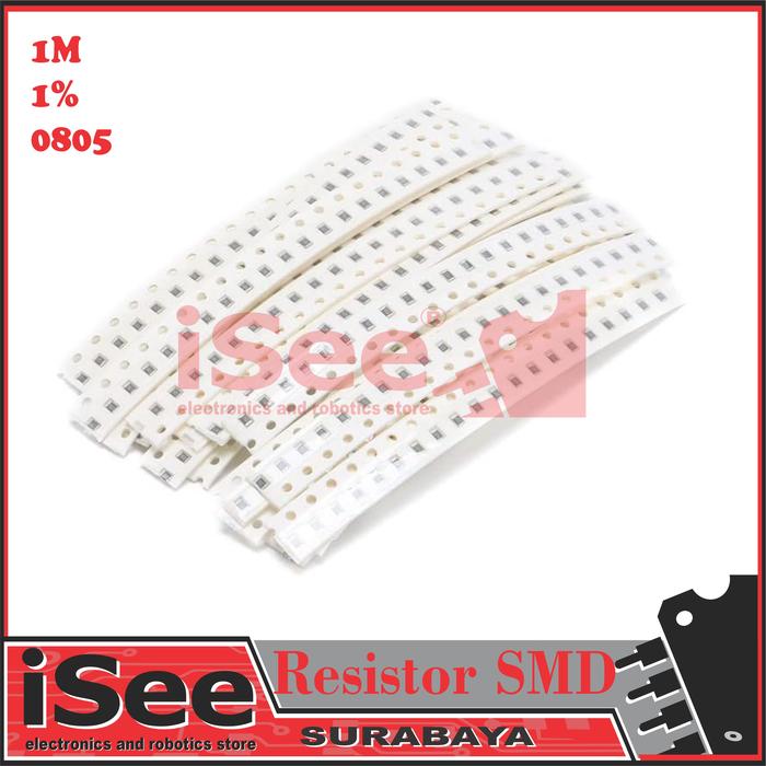 Jual Resistor smd 0805 1M 1 M mega ohm 1.000.000 Ohm Toleransi 1% tolerance 1 % - Kota Surabaya ...