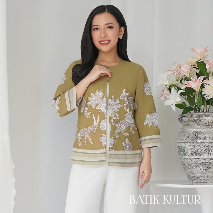 Jual Batik Kultur Outer - CSB - Various Animals and Leaf Flowers ...