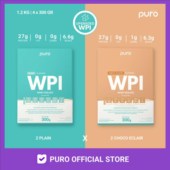 Promo PURO ISOPRO WPI 90 Whey Protein Isolate 1.2Kg - Eclair & Plain ...