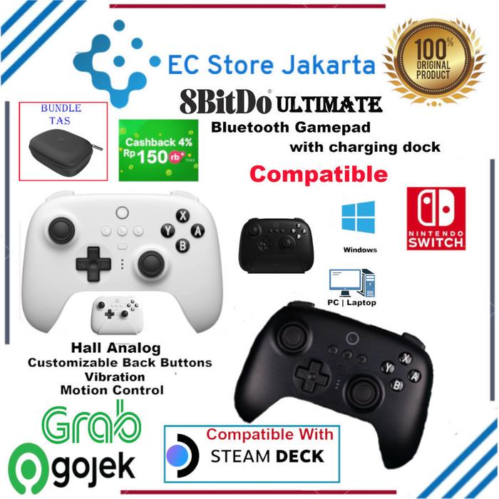 Promo 8Bitdo Ultimate Bluetooth Gamepad Wireless Controller Switch Windows - White80NA01+TAS ...