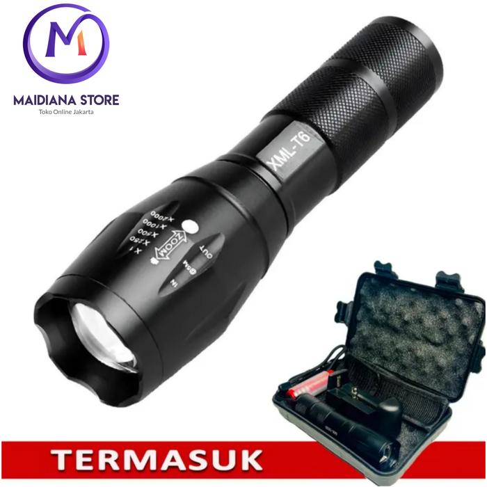Jual Senter Led 8000 XM-L2 Lumens Super Terang jarak Jauh Fulseet ...
