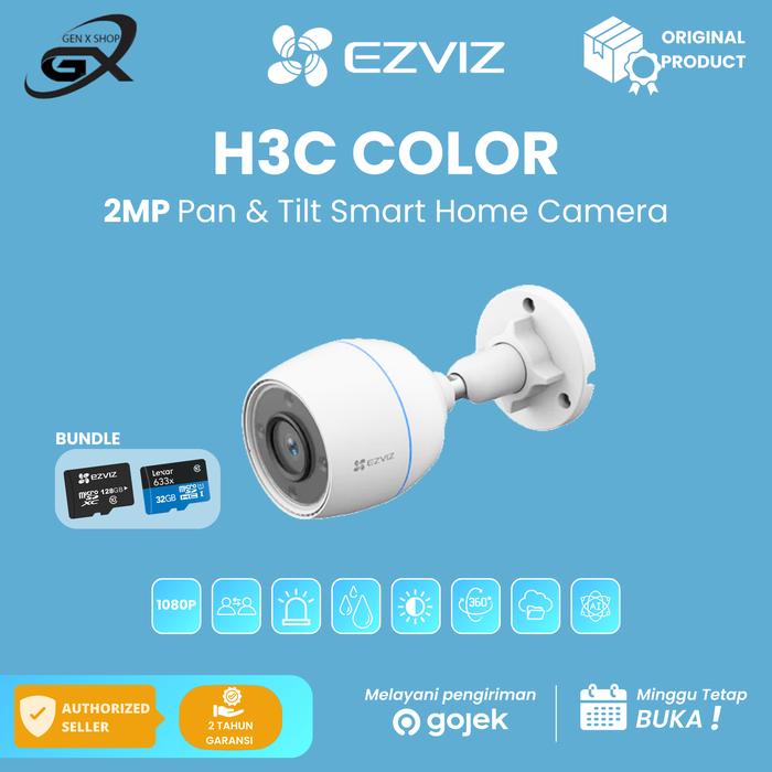 Promo H3C 2MP COLOR Ezviz Wireless IP Cam CCTV Outdoor 1080p Smart Home ...