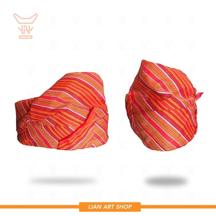 Jual Topi Passapu Bahan Tenun Berbagai Warna - Merah1, No 6 - Kab ...