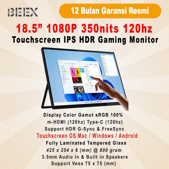 Jual Portable Monitor BeeX 18.5" Premium Gaming 1080P 120Hz Portable ...