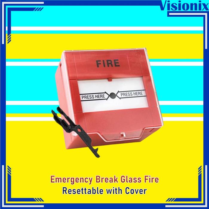 Jual Breakglass Resettable + Cover - Emergency Break Glass Resetable ...