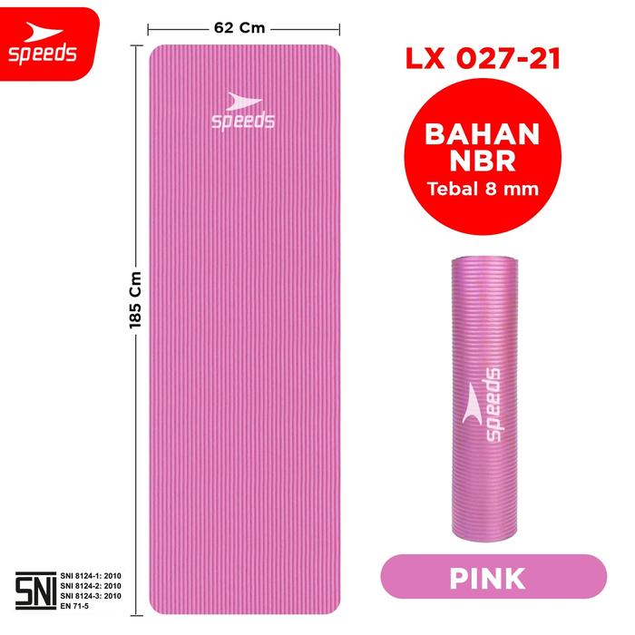 Promo SPEEDS Matras Yoga Karet Yoga Mat Olahraga Senam Lantai 027-21 ...