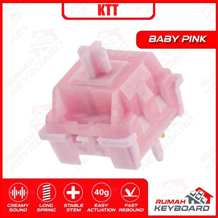 Jual SWITCH - CONTENT - KTT BABY PINK - 5 PIN - 40G - LINEAR - PCB ...