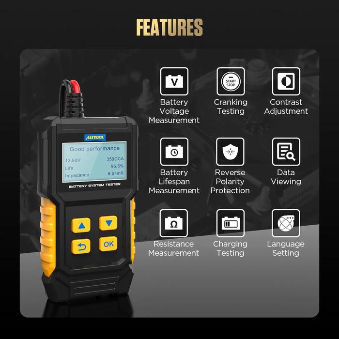 Promo AUTOOL BT360 12V BATERAI ACCU TESTER BT-360 ALAT TES AKI - Kab ...