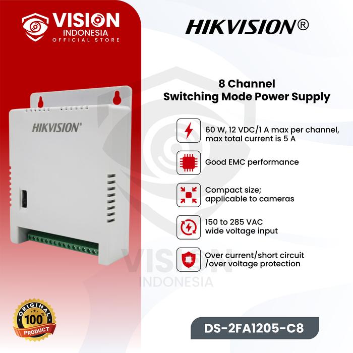 Jual POWER SUPPLY HIKVISION 8 CHANNEL DS-2FA1205-C8 HIKVISION POWER ...