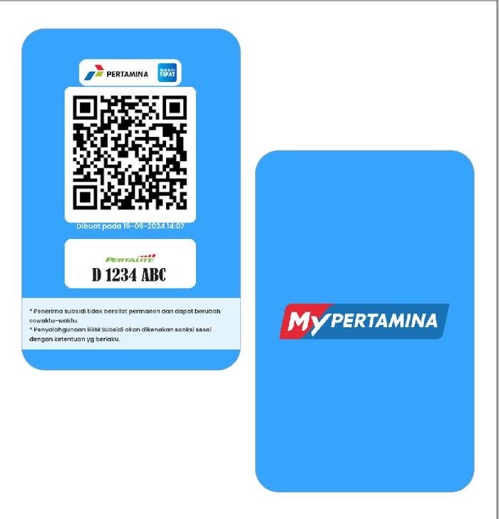 Jual Cetak kartu qr code pertamina bahan pvc tebal 0.76 - desain 4 ...