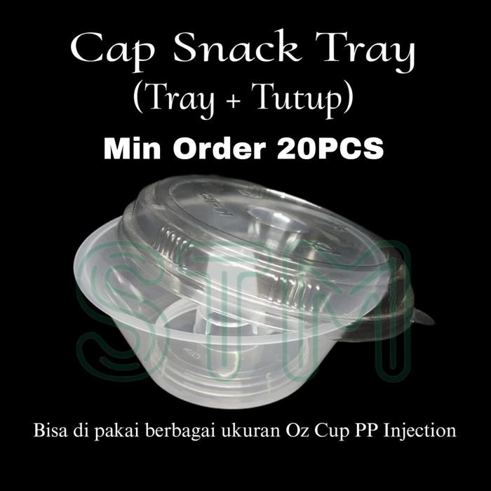 Jual Snack Tray Cup PP Injection Thinwall Plastik - SnackTray+LID ...