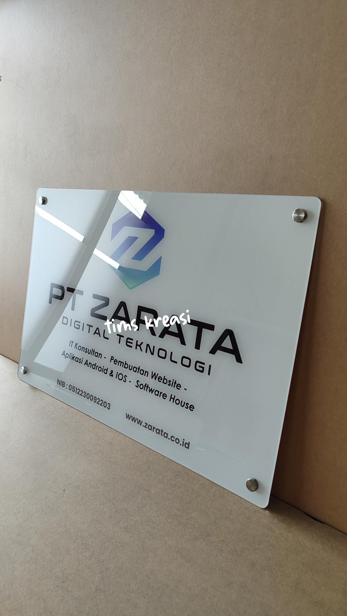 Jual Papan Nama PT | Signage Akrilik | Plang Akrilik | Signage Nama PT ...