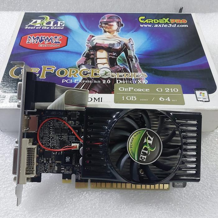 Jual vga card pci express axle gt210 1gb gddr3 64bit hdmi vga dvi ...