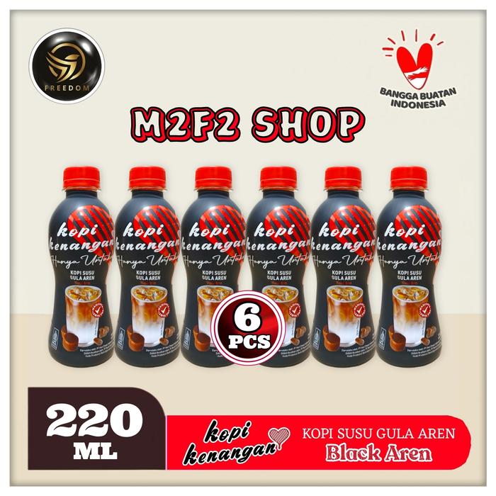 Jual Kopi Kenangan Black Aren With Milk & Gula Aren Pet - 220 ml (6 Pcs ...