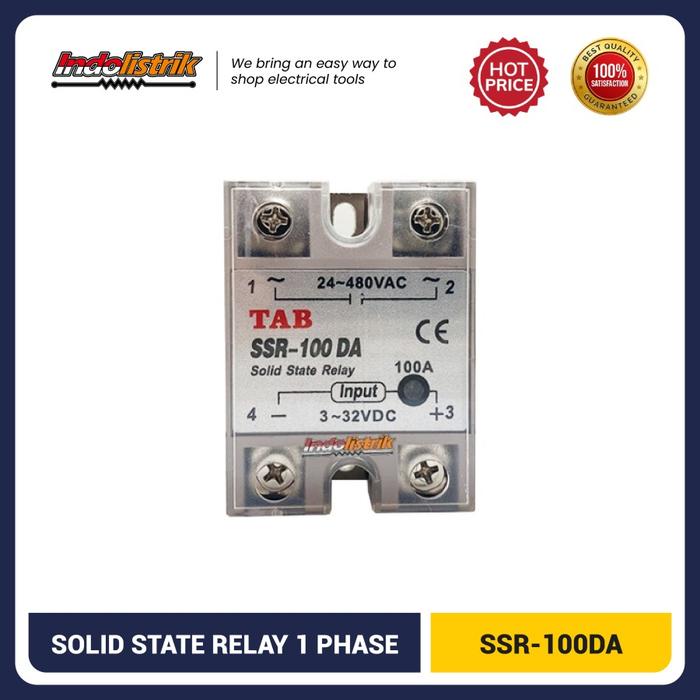 Promo Solid State Relay 1 Phase SSR-100DA TAB - 1 Phase DC-AC 100 ...