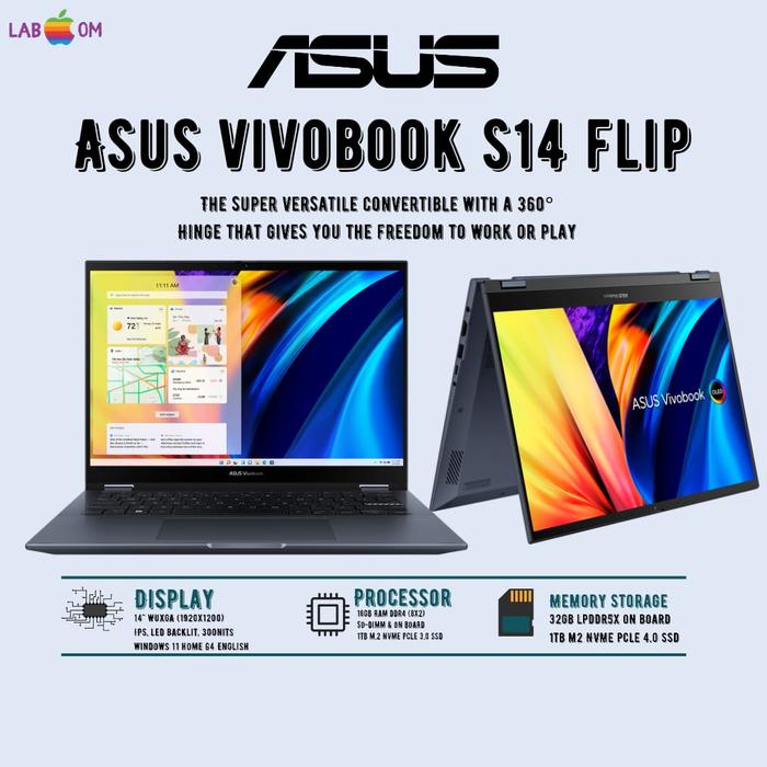 Jual ASUS VIVOBOOK S 14 FLIP TN3402 RYZEN 7 7730U 16GB RAM 1TB SSD AMD ...