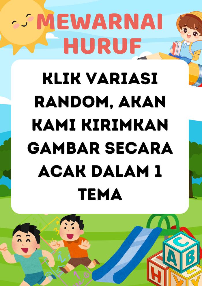 Jual KERTAS MEWARNAI HURUF ALPHABET/KERTAS GAMBAR/MEWARNAI ANAK PAUD TK ...