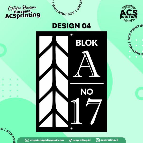 Jual Custom Nomor Rumah Papan Alamat Nomer No Minimalis UV Print ...