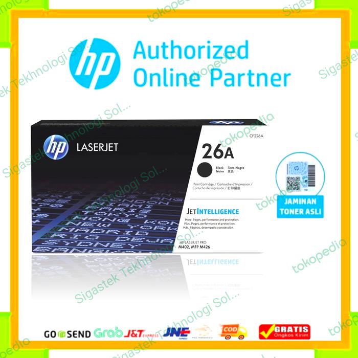 Jual toner hp laserjet 26A CF226A black original cartridge - Jakarta ...