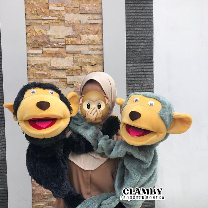 Jual Boneka Puppet Monyet /Orang Utan / Monkey Boneka Muppet Edukasi ...