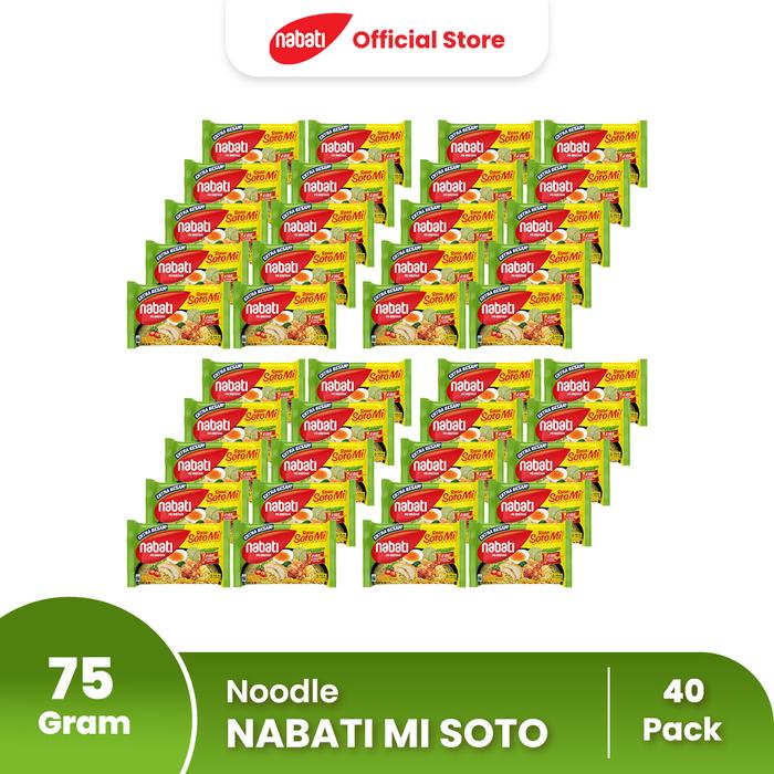 Jual [Bundle Pack Isi 40] NABATI Mi Instan Kuah Mi Soto 75g - Jakarta ...