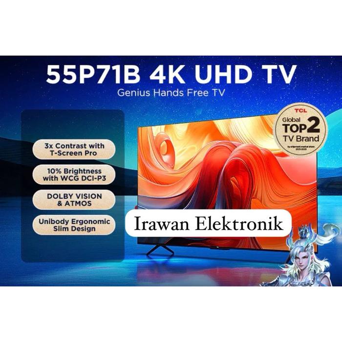 Jual TCL NEW Google TV 43P71B 50P71B 55P71B P71B UHD 4K HDR10 Dolby ...