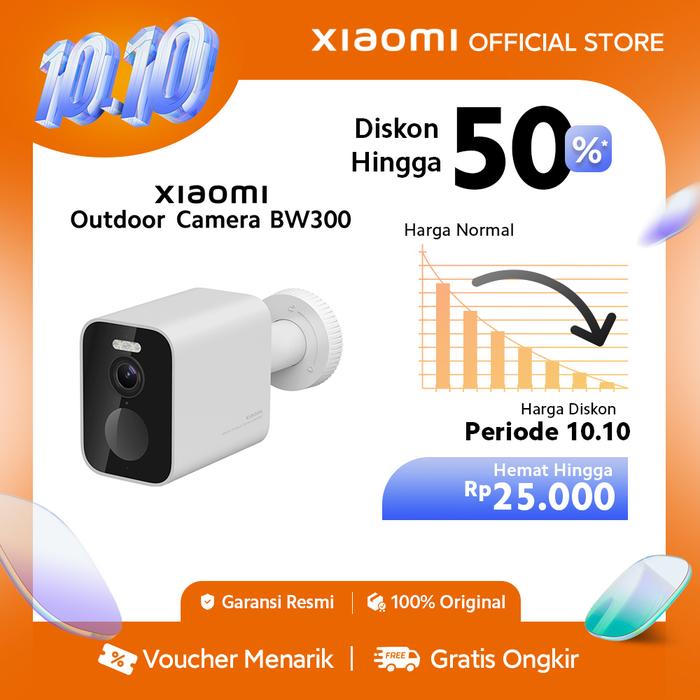 Promo Xiaomi Outdoor Camera BW300 | Resolusi 2K | 4900 mAh | Tahan air ...