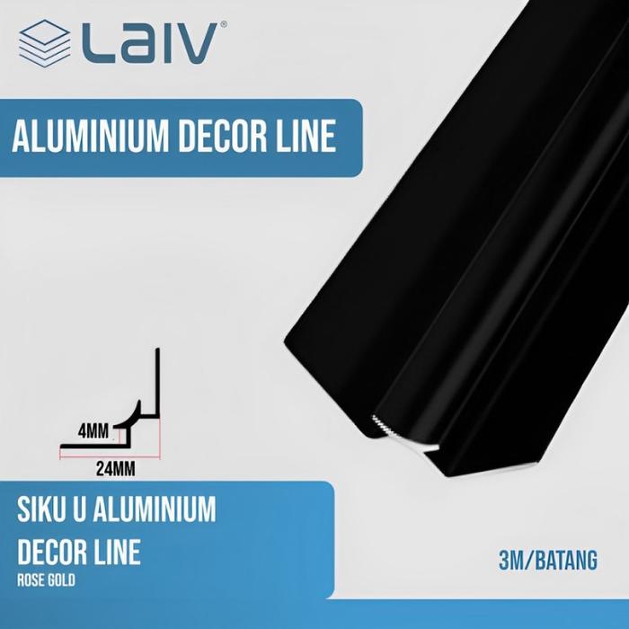 Promo (LAIV) UV Marble Aluminium Decor Line Sheet SPC Vinyl Aksesoris ...