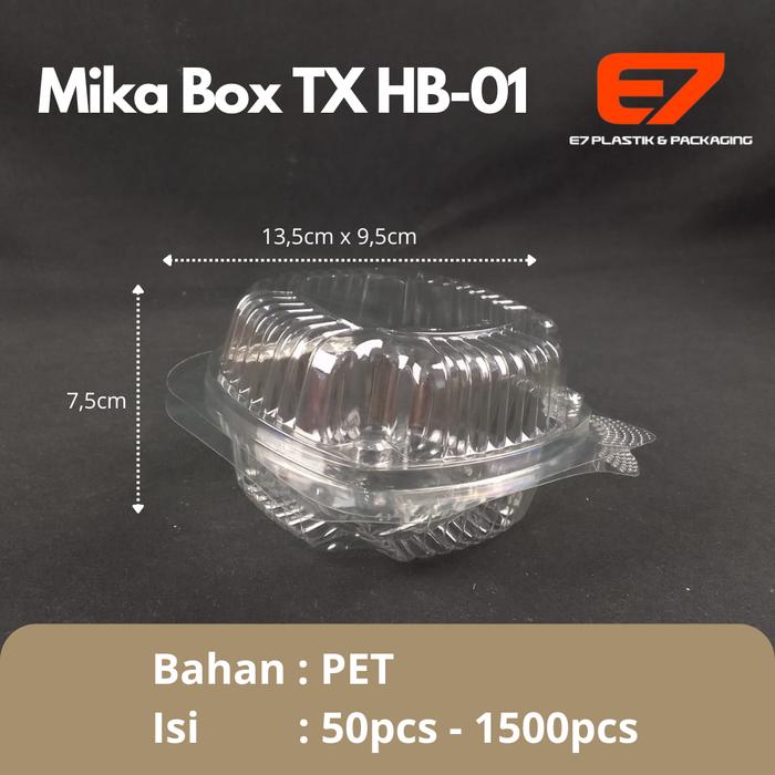 Promo Mika Box Burger VIP HB-01N - Mika Box Snack, Mika Box Kue, Box ...
